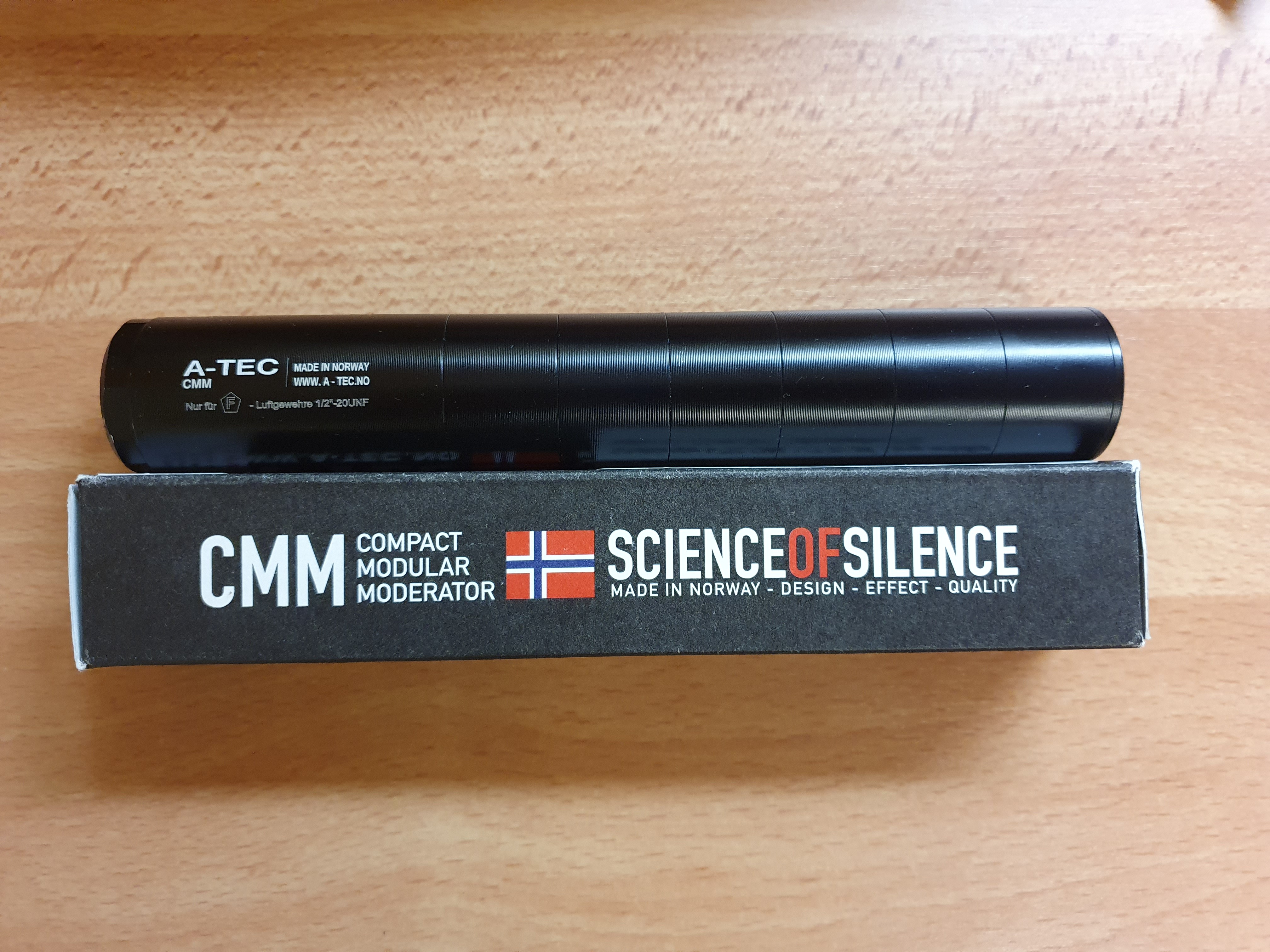 Schalldämpfer A-TEC CMM-4 AirRifle 4,5-5,5 1/2"-20 UNF - eGun